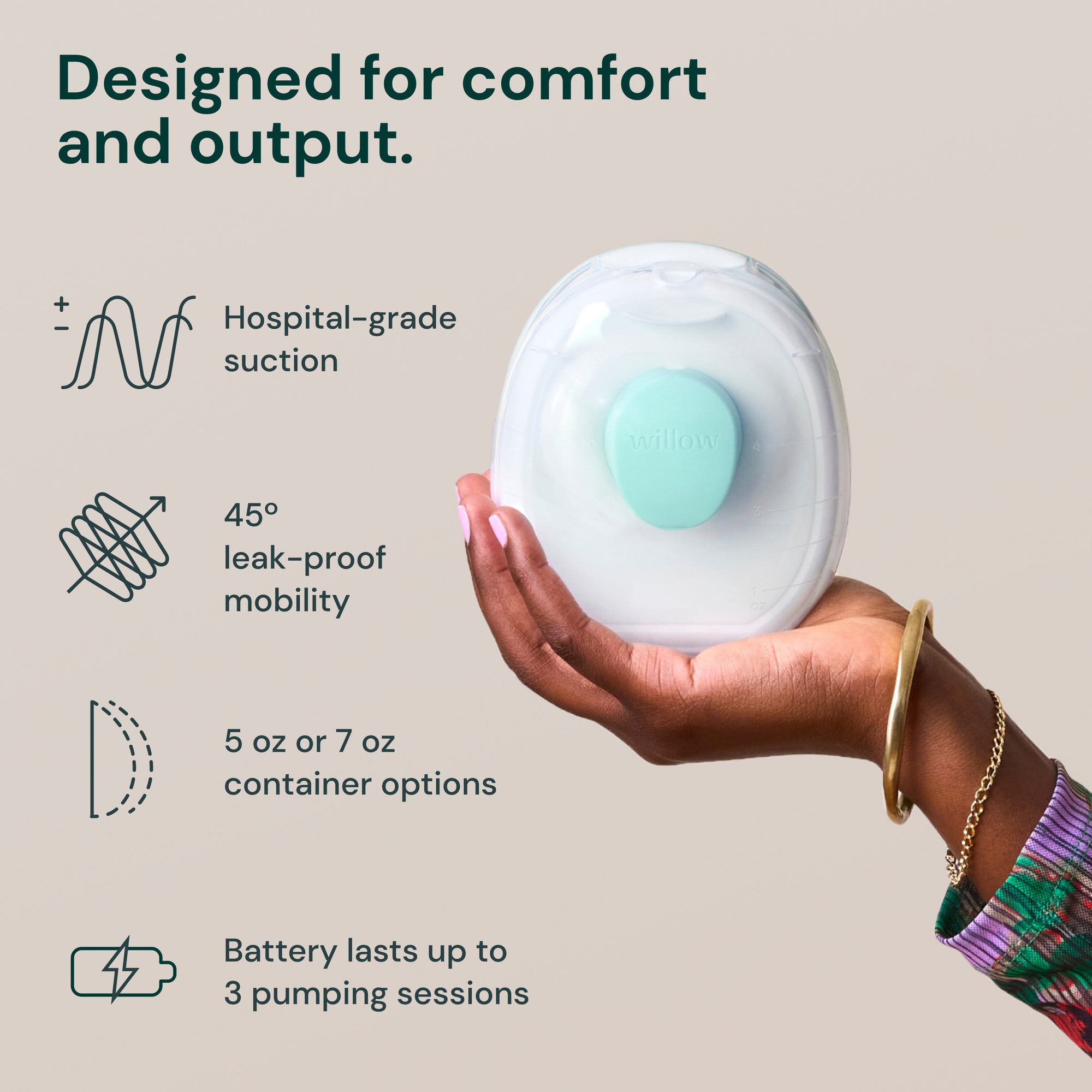 Willow Go™ Wearable Breast Pump - Highest Capacity Pump | Willow ...